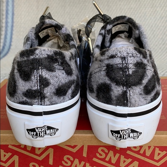 Vans | Shoes | Vans Authentic Platform Fuzzy Snow Leopardtrue Wh | Poshmark